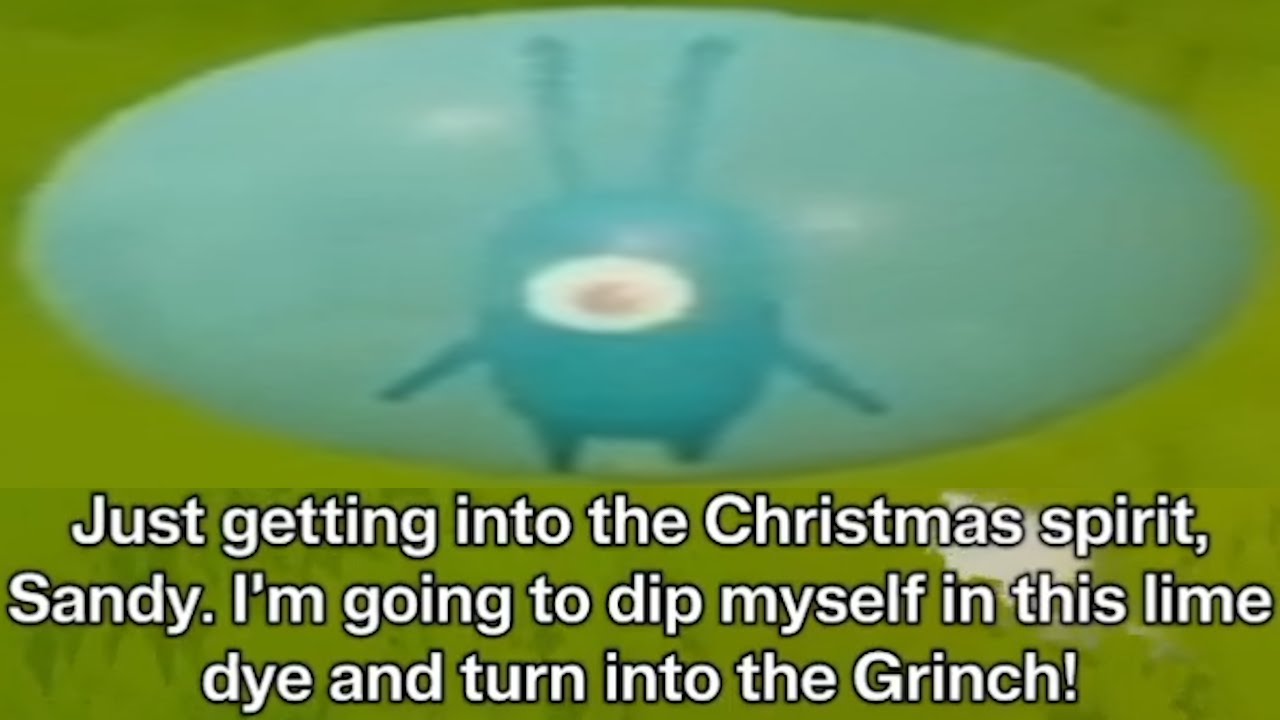 Plankton wants to become the Grinch (AI Sponge Rehydrated Clip) - YouTube