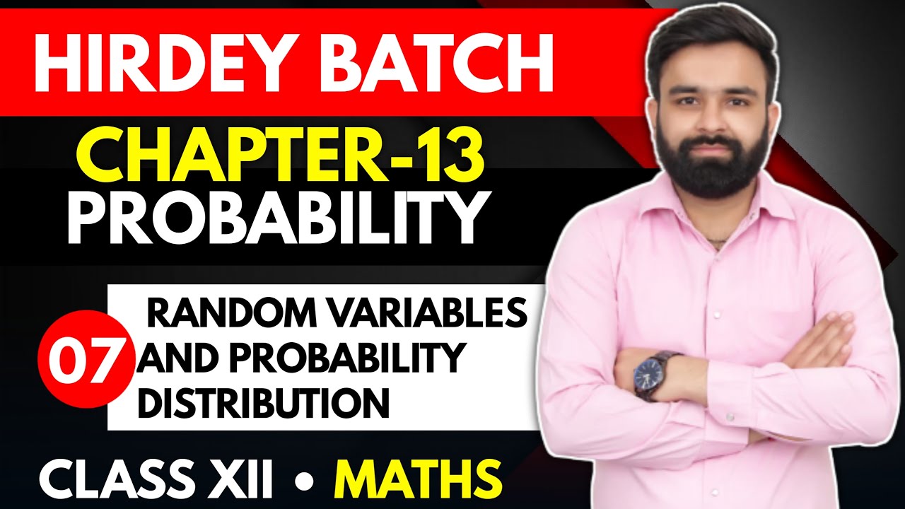 Random Variables and Probability Distribution I NCERT Exercise 13.4 ...