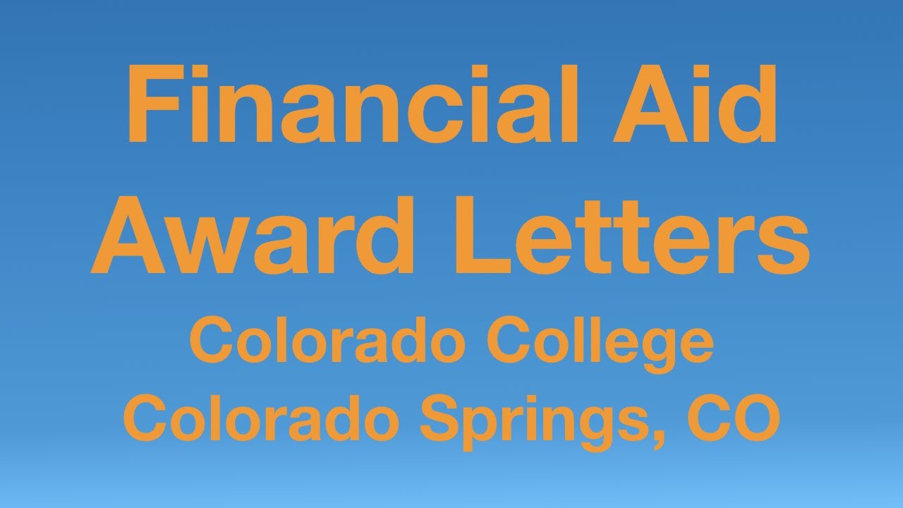 Tips for Financial Aid Award Letters - YouTube