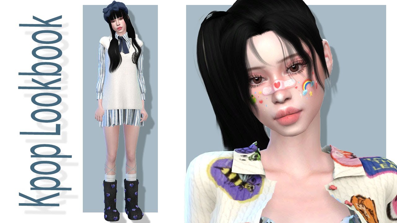 Kpop Lookbook | SIMS 4 CAS | CC Folder and Sim Download - YouTube