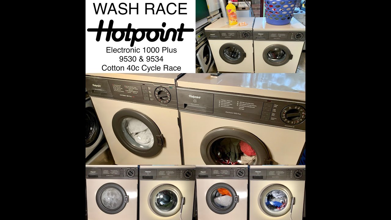 Hotpoint WASH RACE, Electronic 1000 Plus, 9530 & 9534 - YouTube