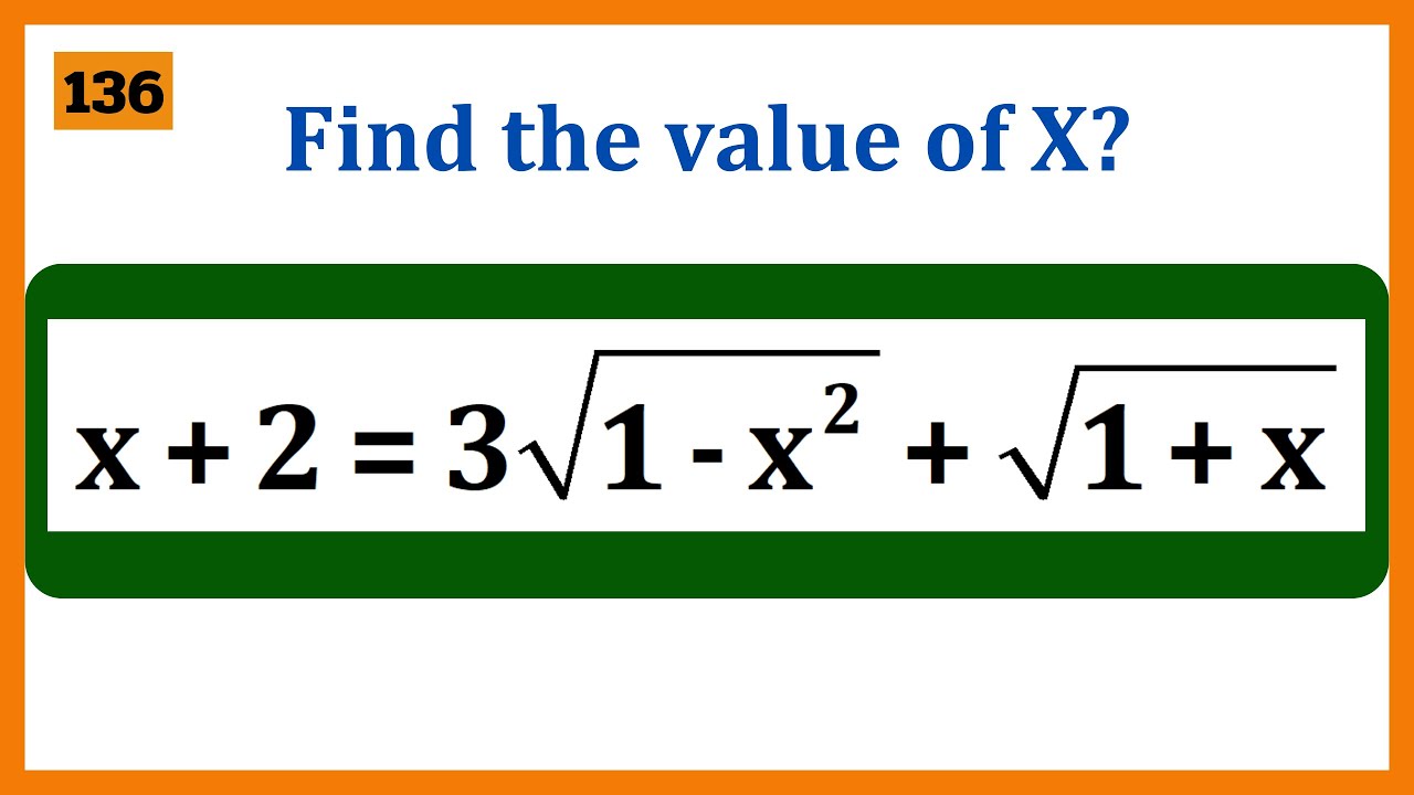 Can You Solve This Algebra Equation | Math Olympiad | Detailed ...