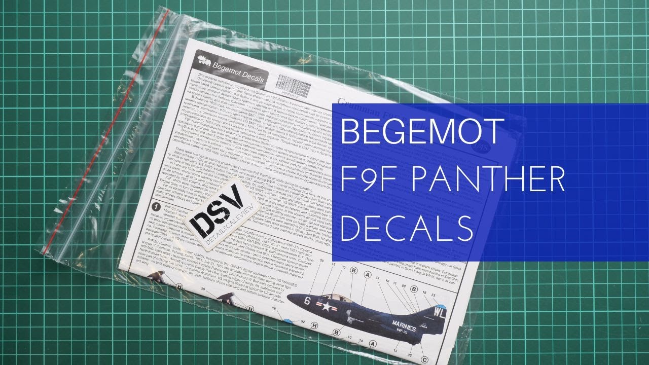 Begemot Decals 1/48 F9F Panther (48-032) Review - YouTube