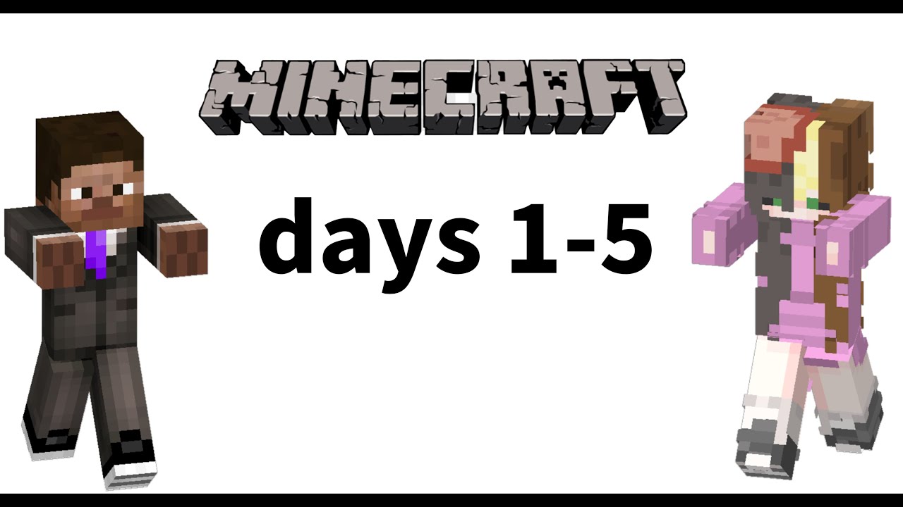 playing Minecraft with my girlfriend ( bedrock day 1-5) - YouTube