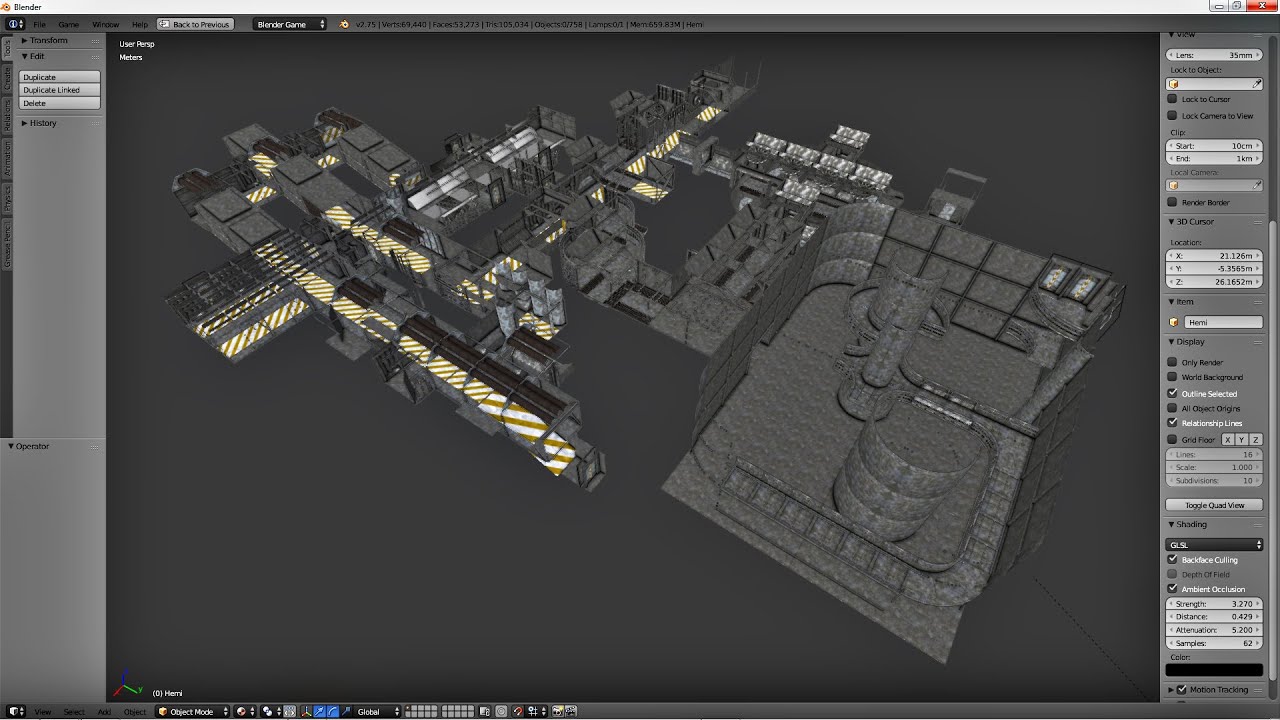 Modular Sci-Fi Set Wip 13 Blender 2.75 (Walls and Floors) - YouTube