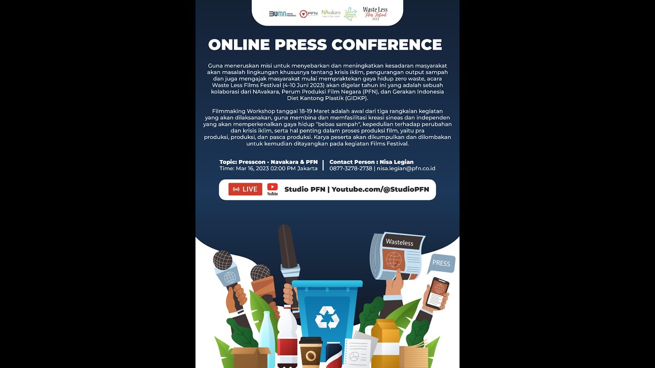 [LIVE] Online Press Conference Road to Waste Less Film Festival 2023 by ...