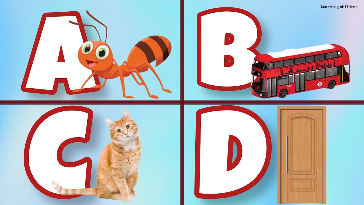 Learning ABC Letters and Basic English Vocabulary-With Phonic sounds ...