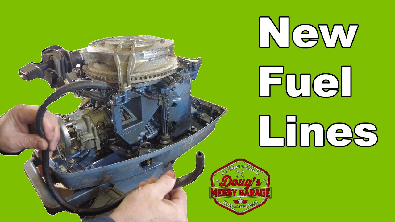 NEW Fuel Lines on the 18hp Evinrude Ep4 - YouTube
