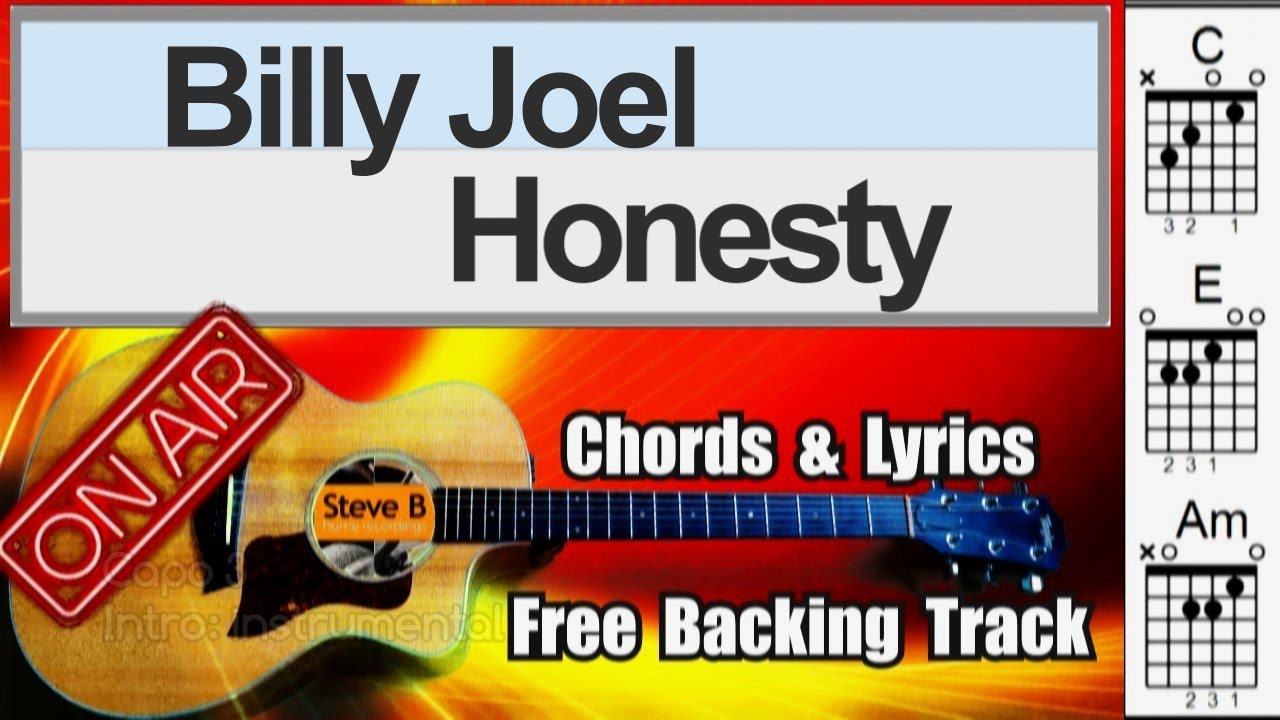 🎸 Honesty - Billy Joel - Cover - Free Backing Track -Chords and Lyrics ...