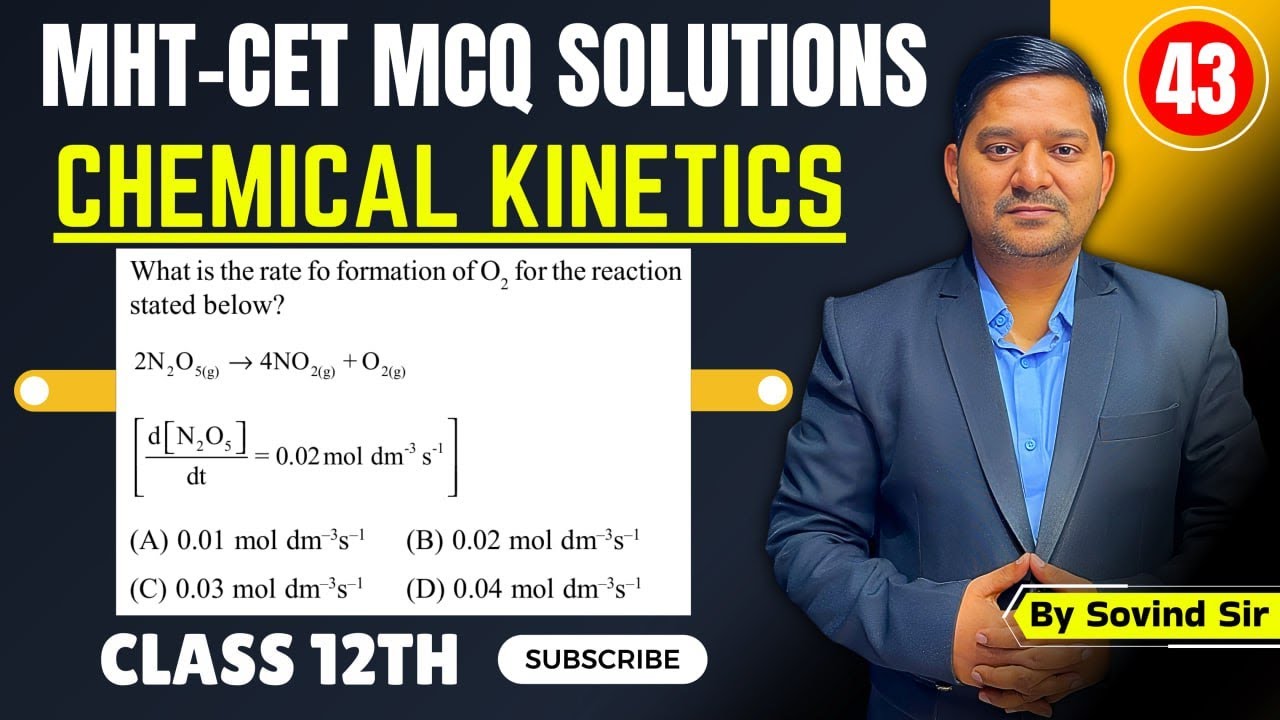 What is the rate of formation | MHT-CET 2024 Questions | Chemistry ...