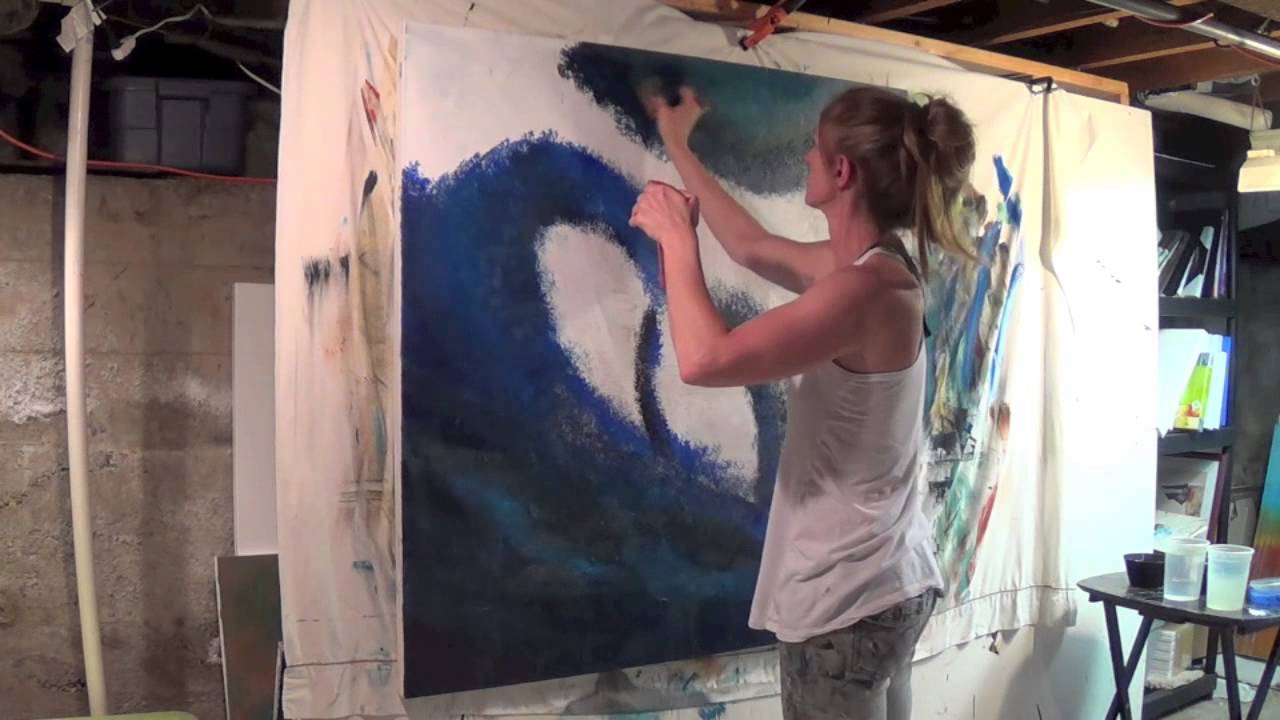 Abstract Art Painting Demo - Original by Shari Kreller - "Vague" - YouTube