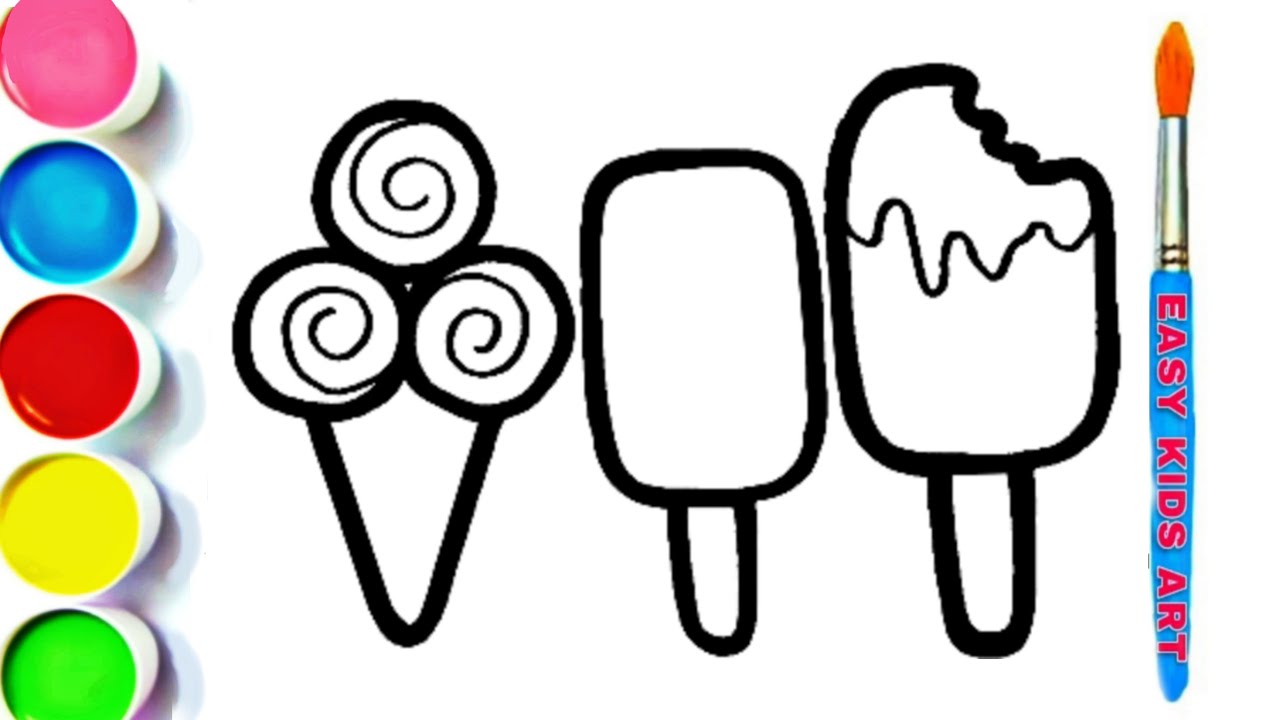 How To Draw Ice Cream 🍨 Cart Step by Step Easy | Icecream Cart Drawing ...