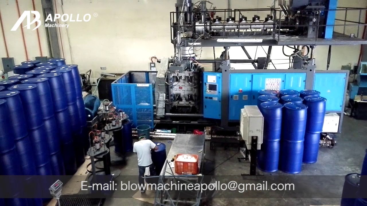 220L Drum (Plastic Cask) Making Machine - APOLLO - YouTube
