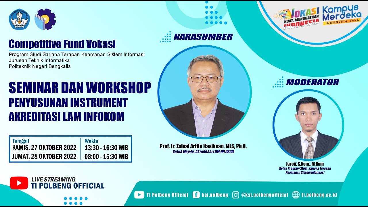 CFV - Seminar dan Workshop Penyusunan Instrument Akreditasi LAM INFOKOM ...