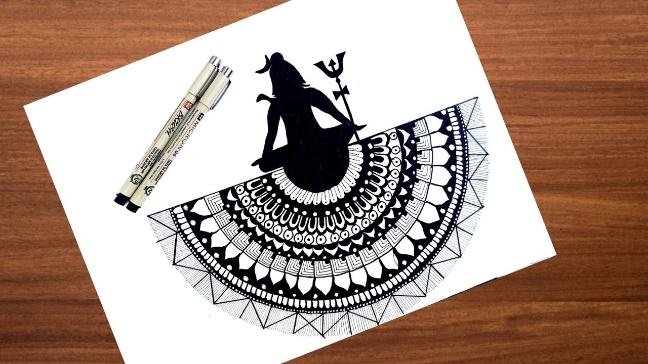 Lord bholenath mandala drawing/lord mahadev drawing/bholenath drawing ...