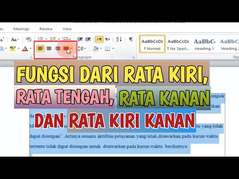 fungsi dari align left, center, align right dan justify - YouTube