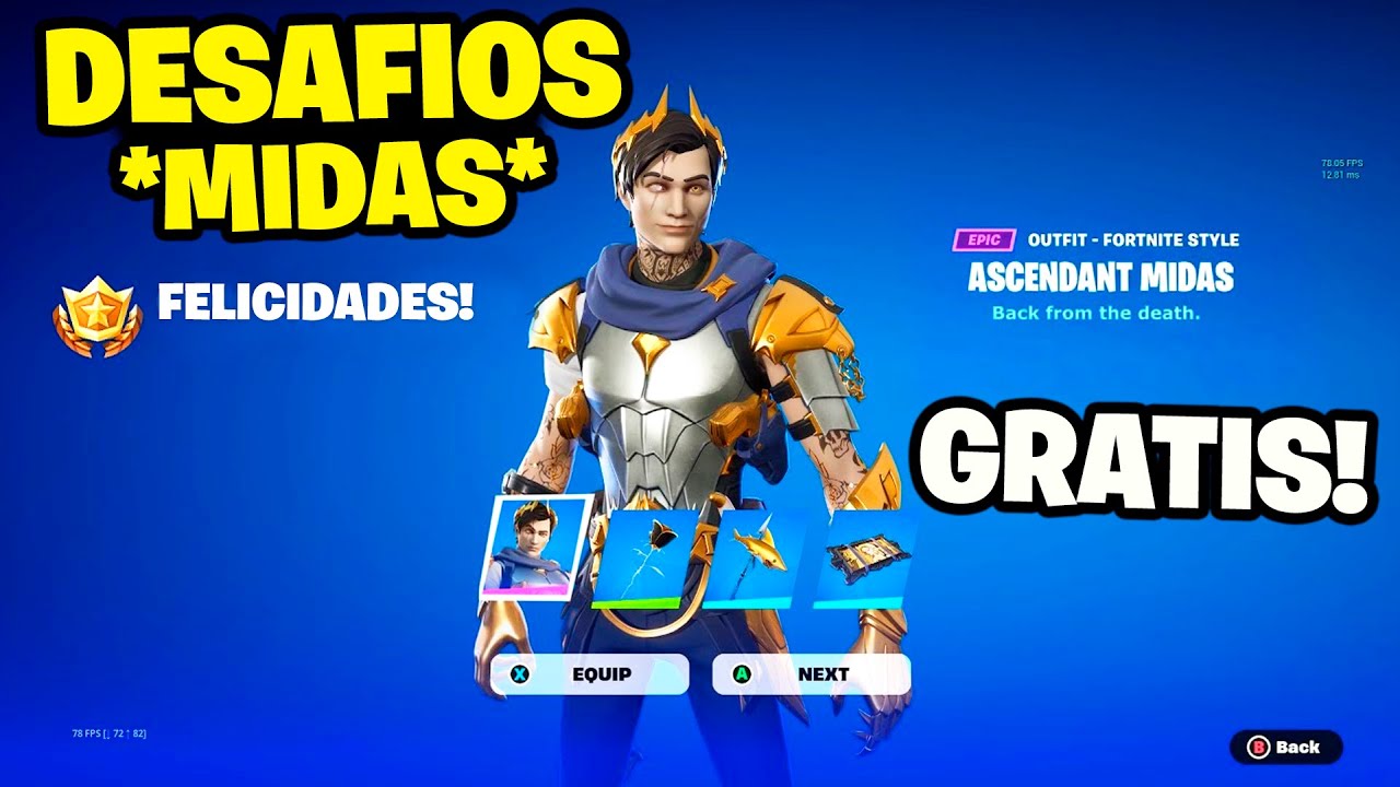 *GUÍA COMPLETA* Como CONSEGUIR TODAS las RECOMPENSAS de MIDAS en FORTNITE 🎁 MISIONES de MIDAS 🔥 ...