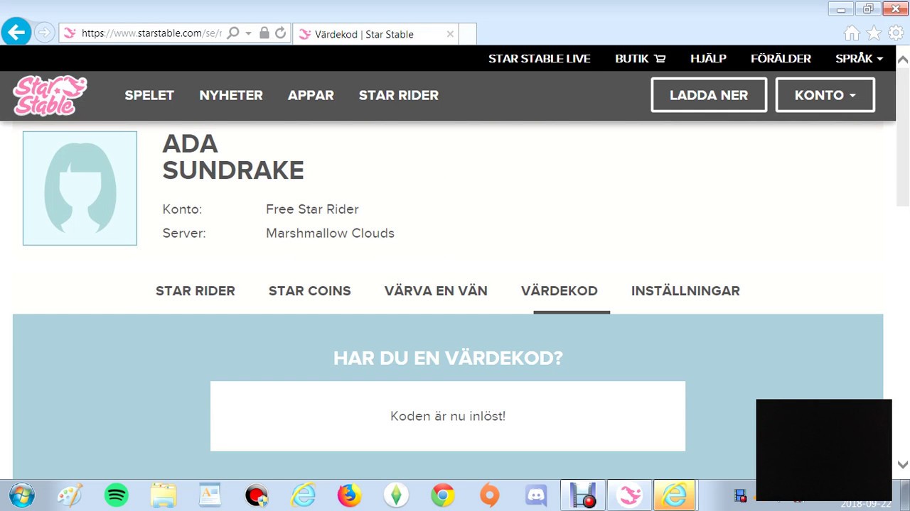 STARSTABLE KODER 2018 - dom funkar till 2019* - YouTube