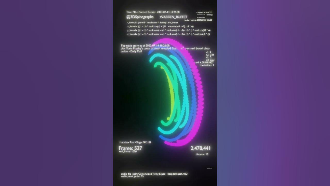 ChatGPT + Blender + Python + Cottonwood Firing Squad - hospital beach.mp3 + 157 subs & counting ...