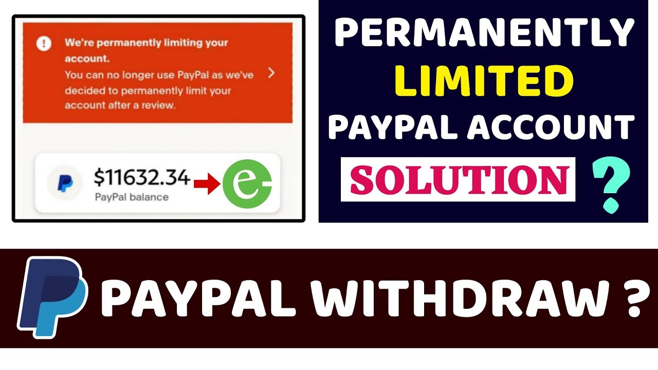 Permanently Limited PayPal Account Solution | PayPal Money Withdraw ...