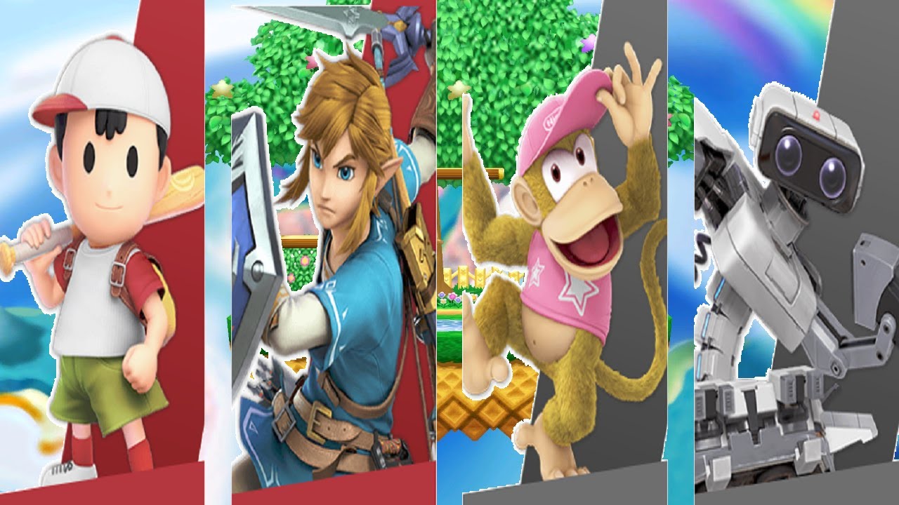 Ness & Link vs. Diddy Kong & R.O.B. (Super Smash Bros. Ultimate) - YouTube
