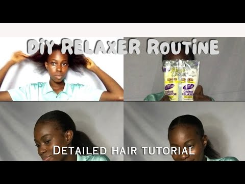 How to relax your hair at home | Relaxer Routine - YouTube