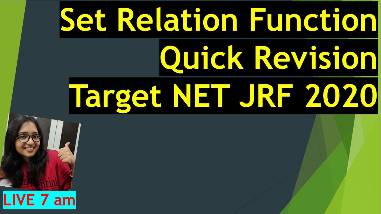Set Relation Function-Day 3|| Quick Revision Course-UGC NET Computer ...