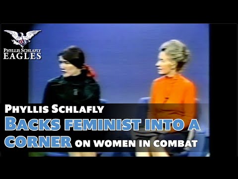 Phyllis Schlafly Backs Feminist Pat Schroeder Into A Corner On Women In ...
