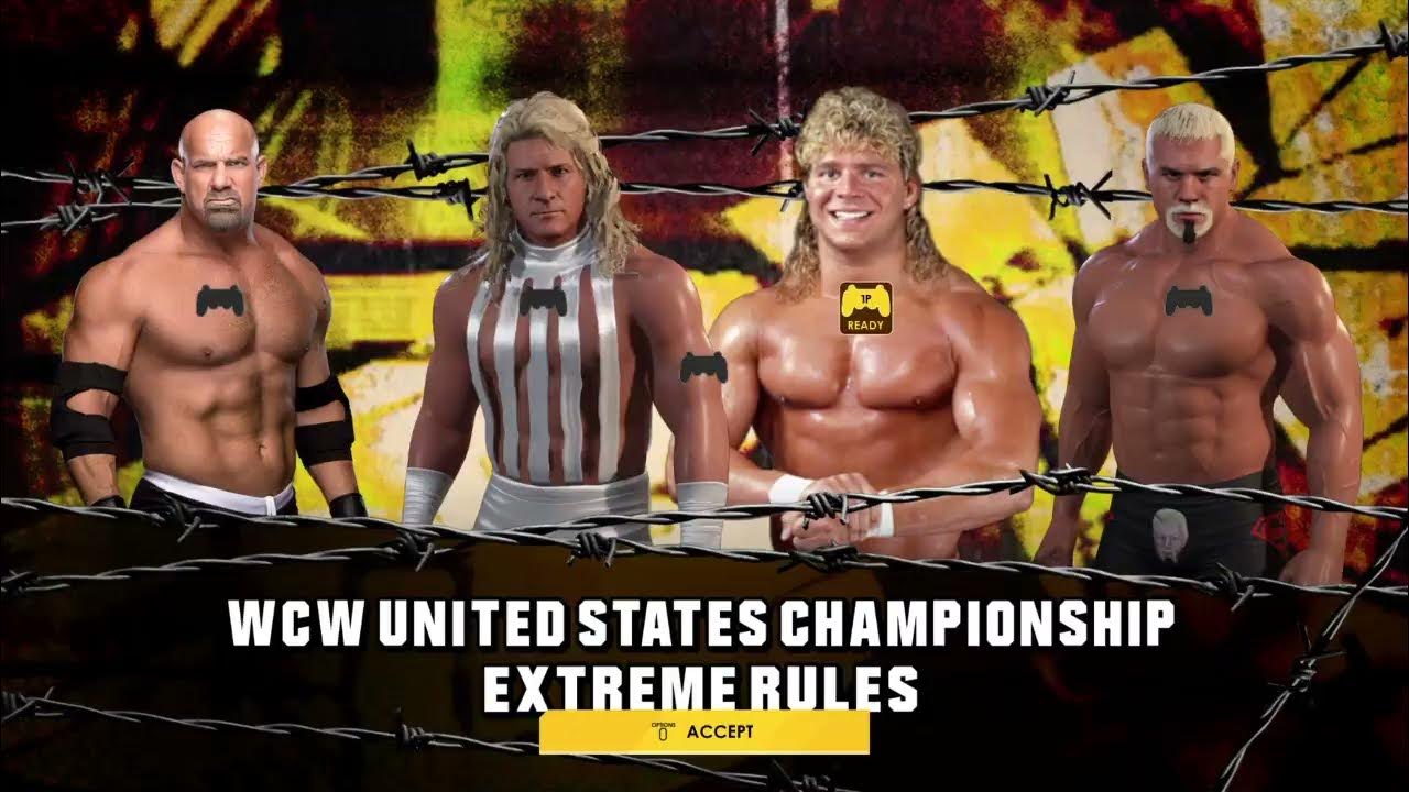 WWE 2K22 Brian Pillman vs. Jeff Jarrett vs. Goldberg vs. Scott Steiner | WCW Universe Mode - YouTube