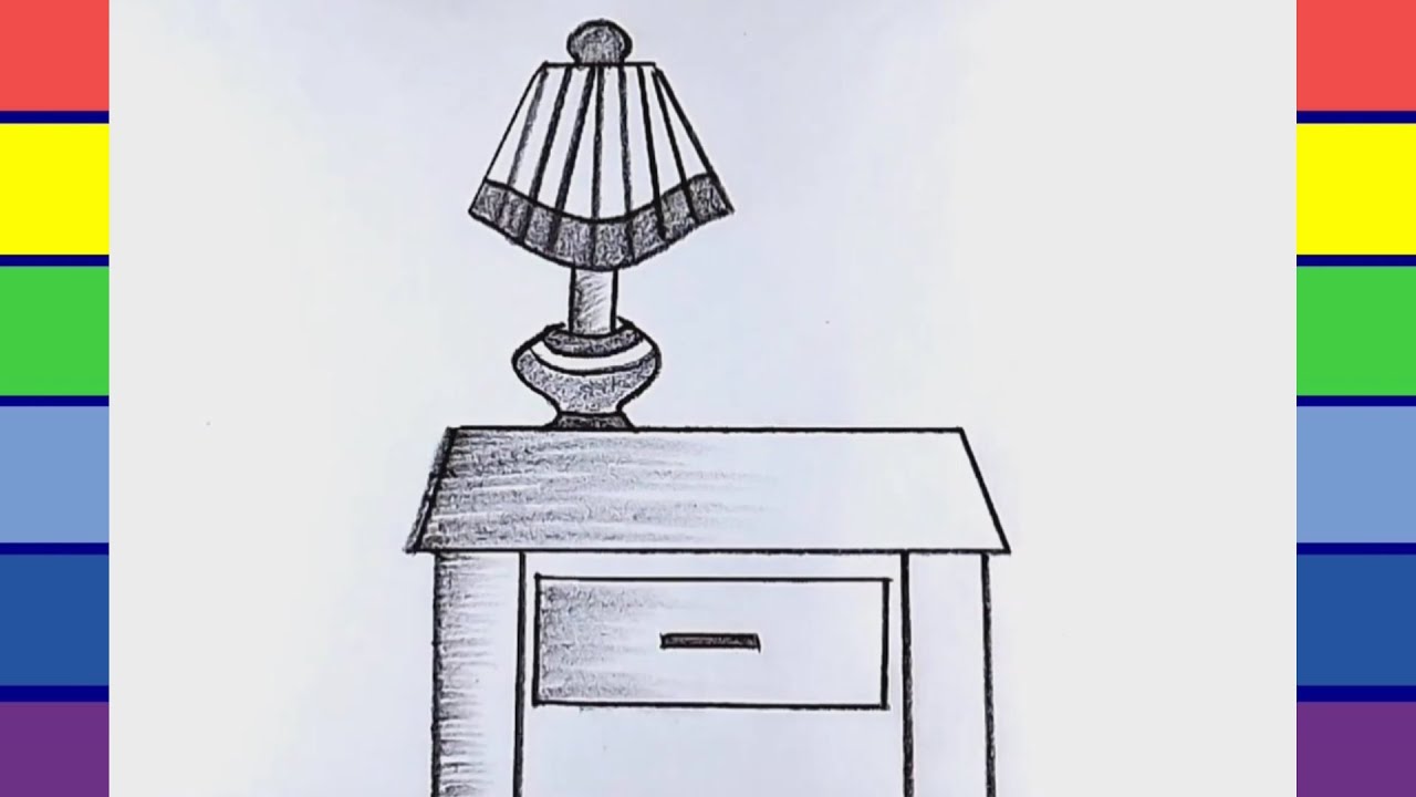 How to draw lamp easy | Lamp drawing easy | Ummehani Art Gallery - YouTube