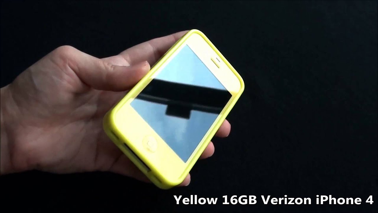 Yellow Verizon 16GB Apple iPhone 4 - YouTube