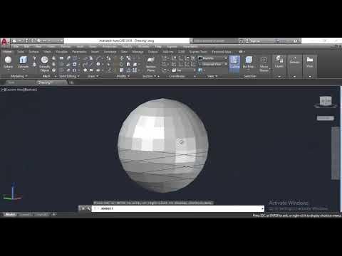 Sphere Mesh Smooth 3D Drawing on AutoCAD by Masroor Khan For Beginners - YouTube