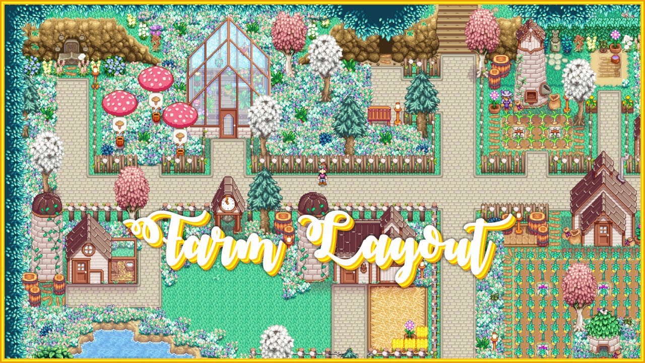 Stardew Valley – Blossom Cliff Farm Layout - YouTube
