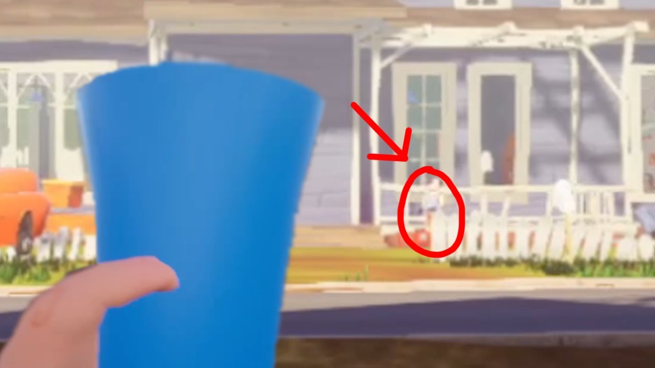 WHILE HANGING OUT WITH THE NEIGHBOR BLUE CUP I SEE HIM LOOKING FOR IT ...