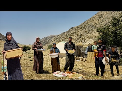 Nomadic Family Life in Iran’s Zagros Mountains | Goat Milking, Beekeeping & Traditional Cooking