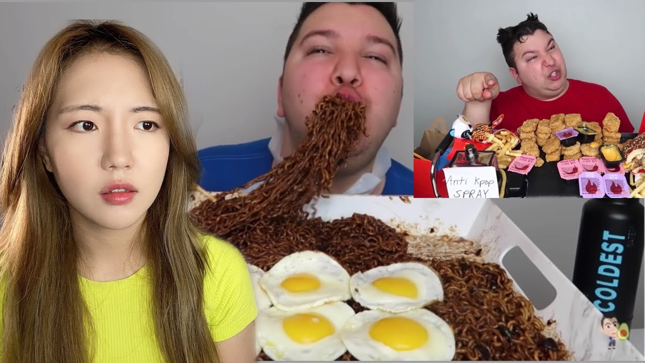 Korean Girl Reacts To NIKOCADO AVOCADO'S Korean Food Mukbangs - YouTube