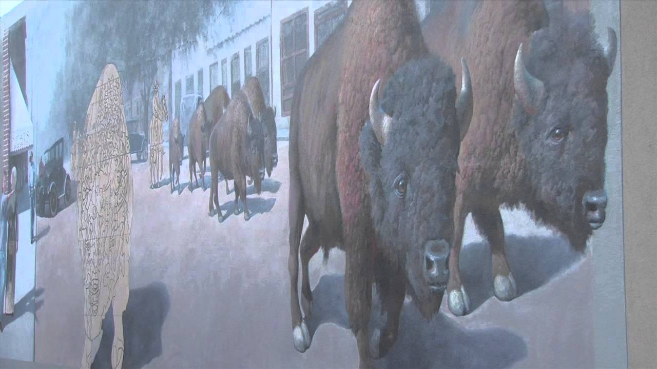 Aztec, NM Buffalo Mural - YouTube