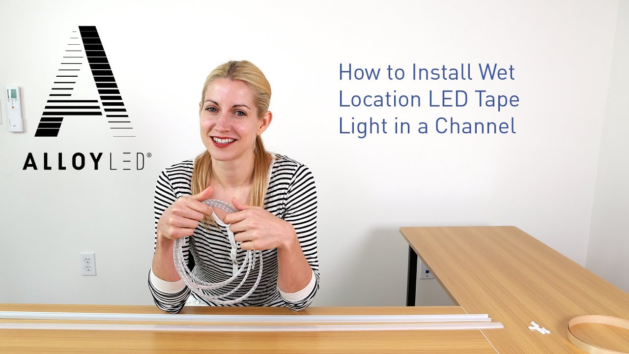 How to Install Wet Location LED Tape Light in an Aluminum Channel - YouTube