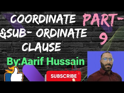 Types of clause, coordinate and subordinate clause - YouTube
