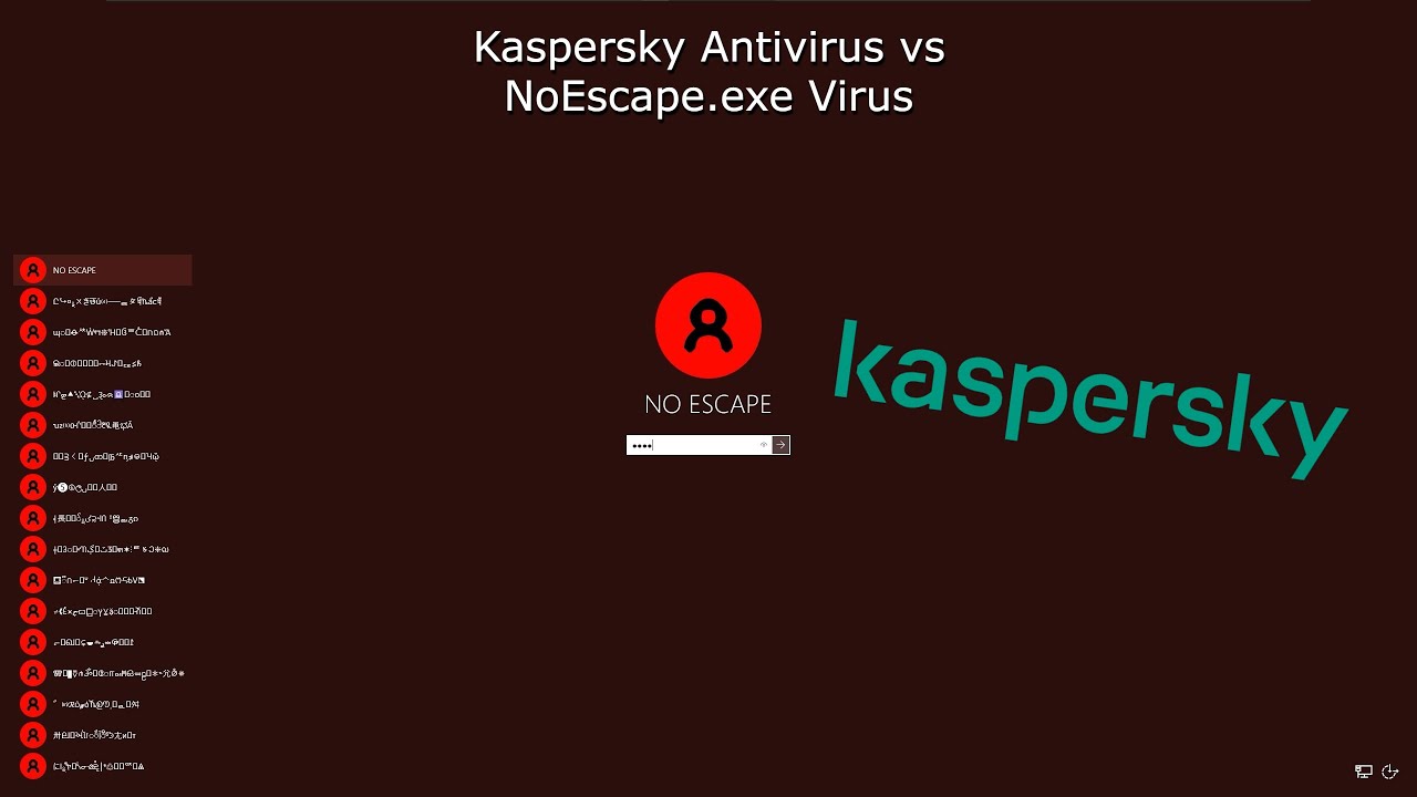 NoEscape.exe Virus vs Kaspersky Antivirus! #noescapeexe #kaspersky - YouTube