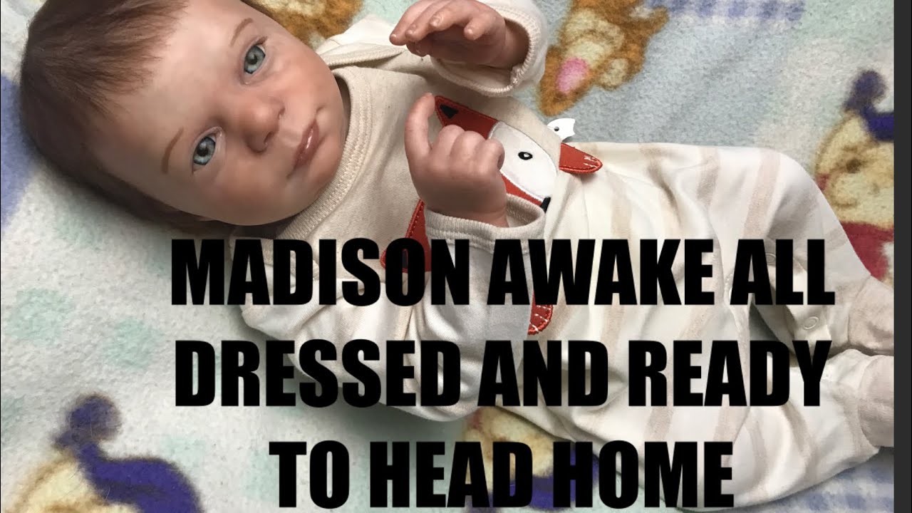 REALBORN MADISON AWAKE REBORN BABY ALL DRESSED READY FOR THE RIDE HOME ...