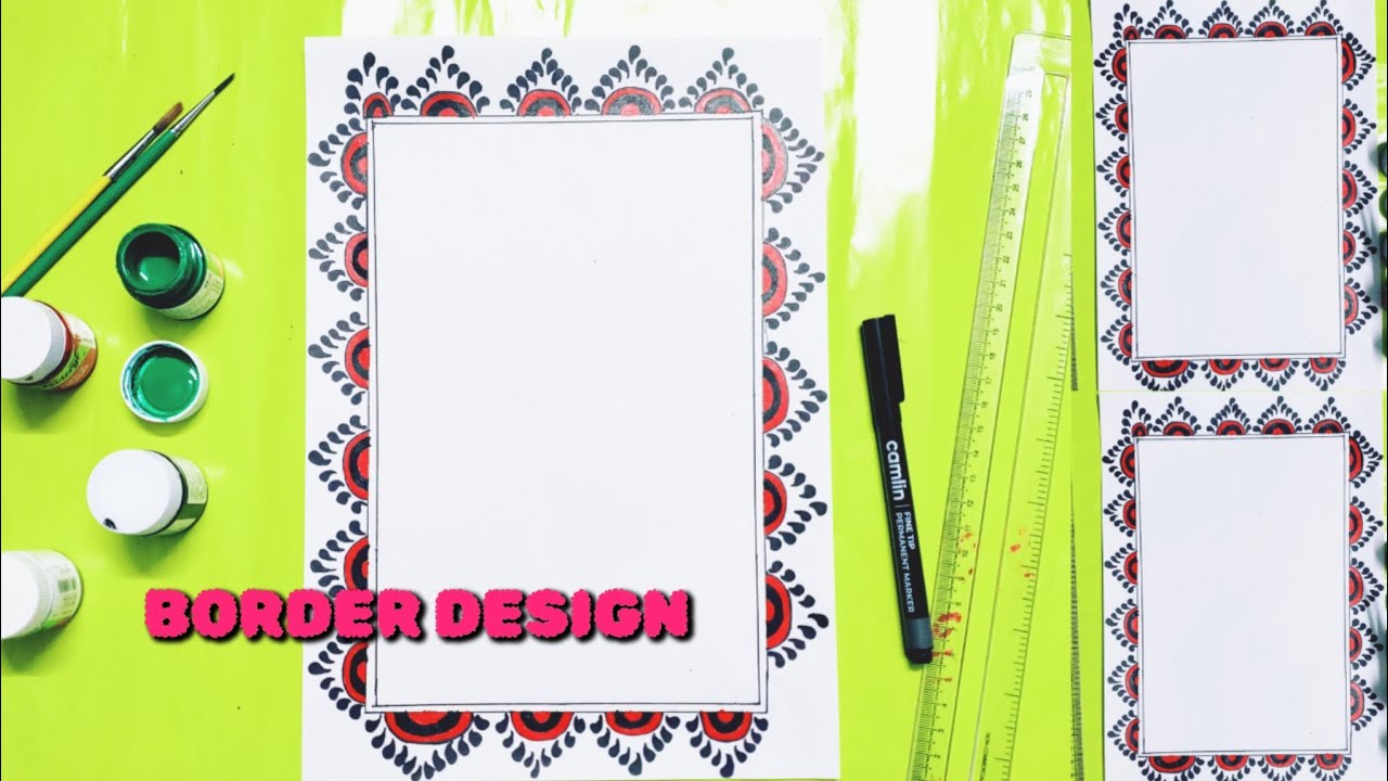 Quick and Easy Project Work Design Border || School Project || Front ...