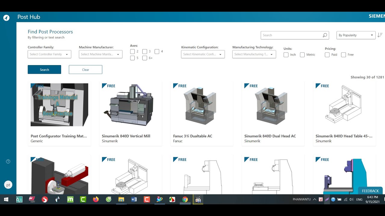 Siemens NX CAM Post Hub - Bộ thư viện Post và Simulate Machine - YouTube