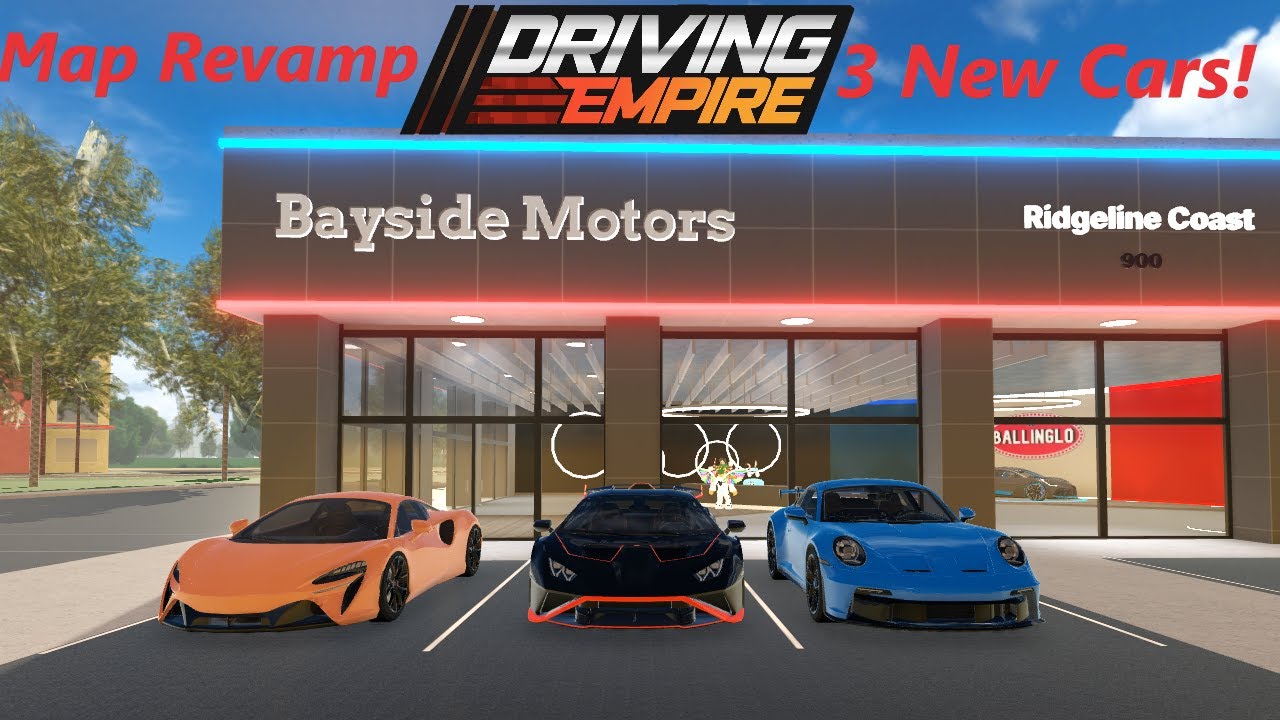 Driving Empire Map Revamp + 3 New Cars and 2 Remeshed Cars - YouTube