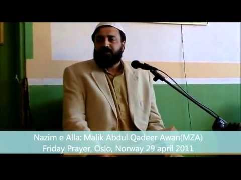 Nazim e Aala: Malik Abdul Qadeer Awan(MZA) in Oslo, Norway - YouTube