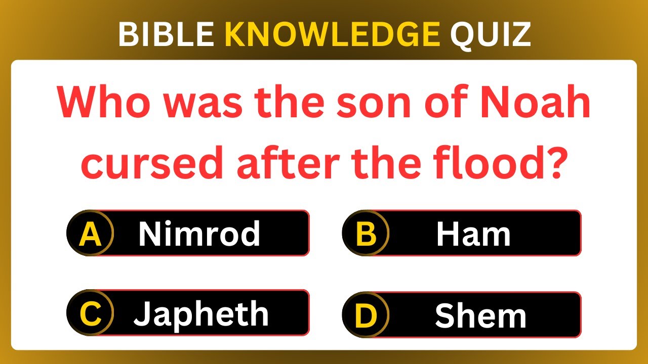 25 Bible Questions to test your General Bible knowledge Quiz 28 - YouTube