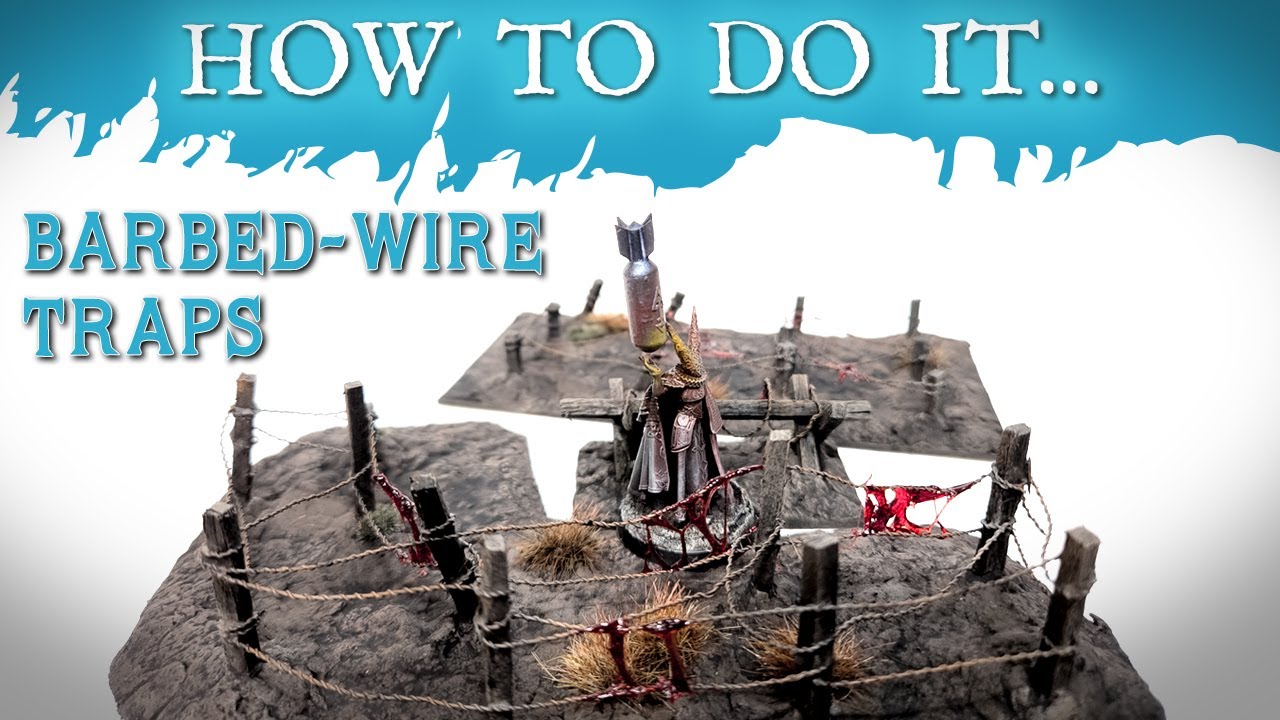 How to make barbed wire fences for your tabletop gaming - YouTube