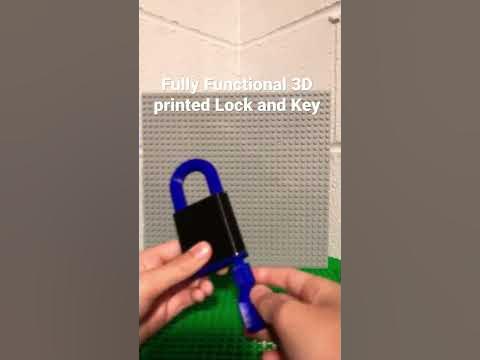 Fully Functional 3D printed Lock and Key - YouTube
