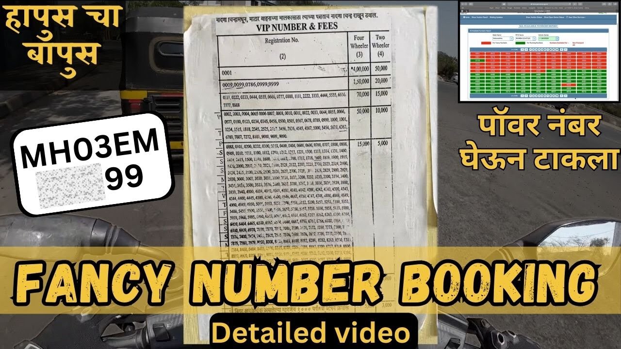 How to book Fancy number for your vehicle in Mumbai | Detailed Vlog ...