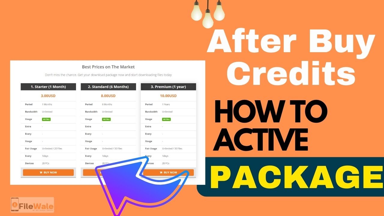 AFTER BUY CREDITS HOW TO ACTIVE PACKAGE - YouTube